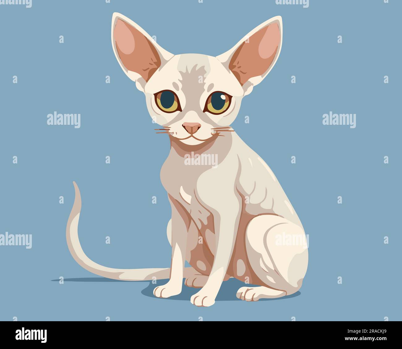 Cute Sphynx Cat flat vector illustration Stock Vector Image & Art - Alamy