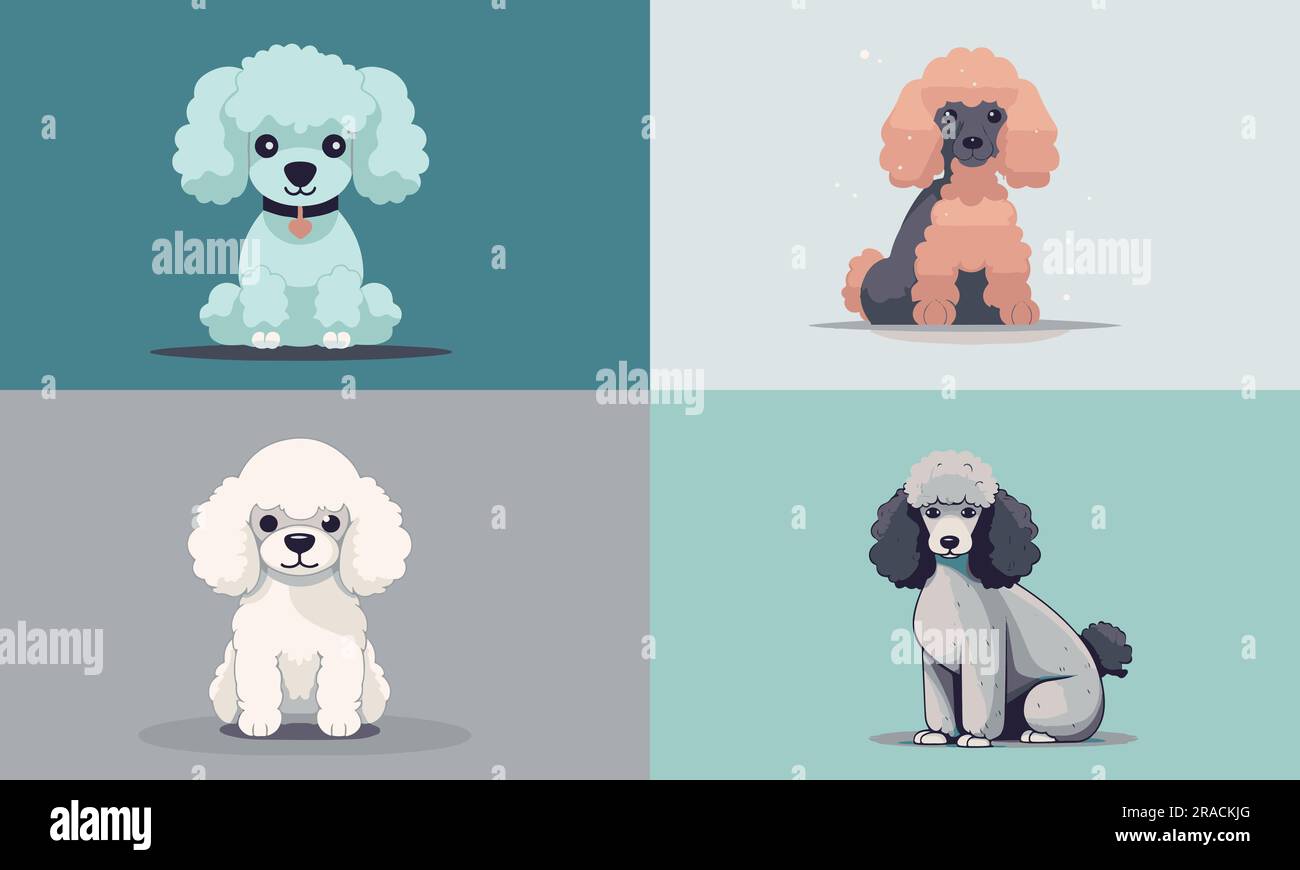 A set of Cute Dog flat vector illustration Stock Vector Image & Art - Alamy