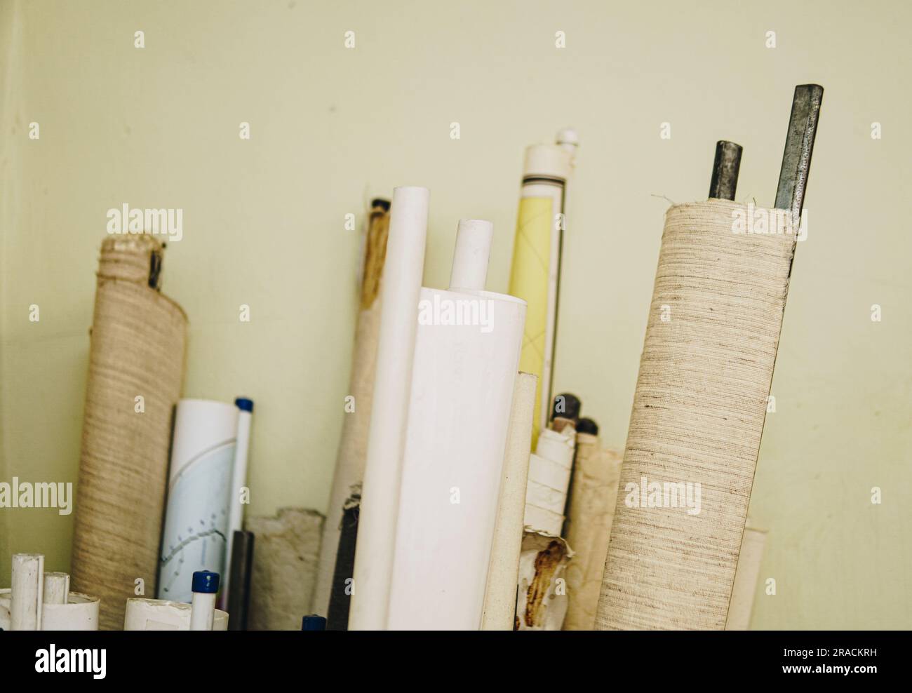 detail of old maps in the underfunded classroom Stock Photo - Alamy