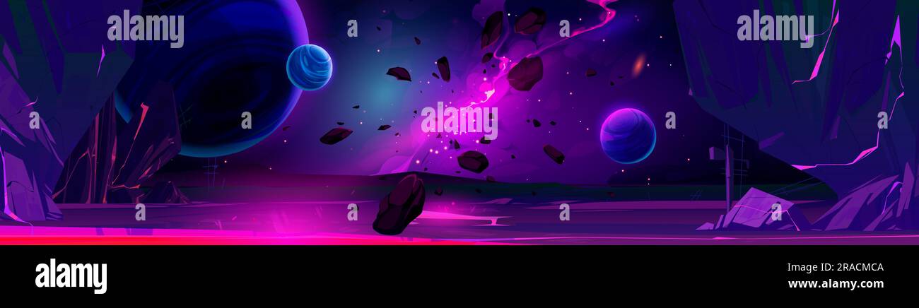 Alien planet landscape for space game background. Fantasy wallpaper ...