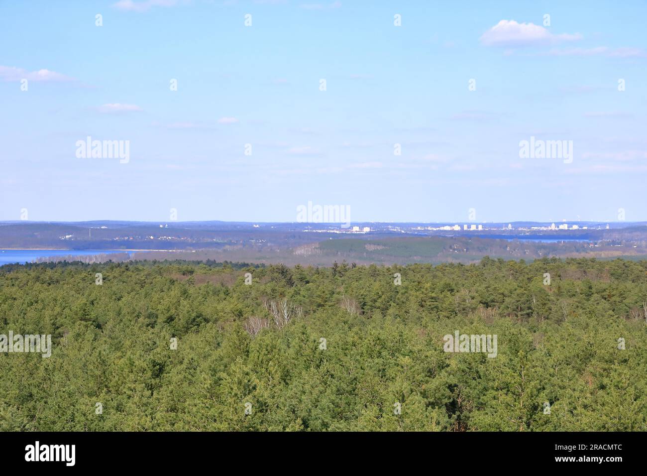 aerial view of the lake Schwielow, potsdam, berlin from the ...