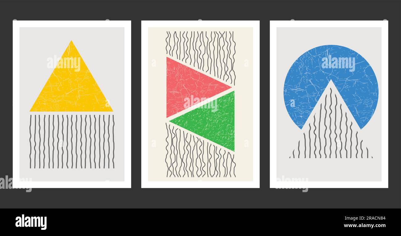 A set of hand-drawn paintings for interior design of premises ...