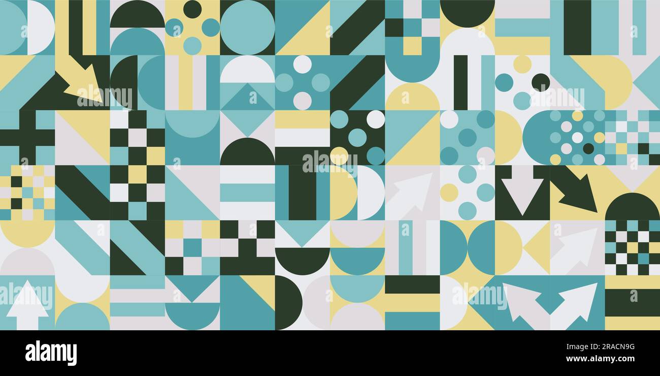 Seamless pattern of geometric shapes. Abstract art idea for wall design ...