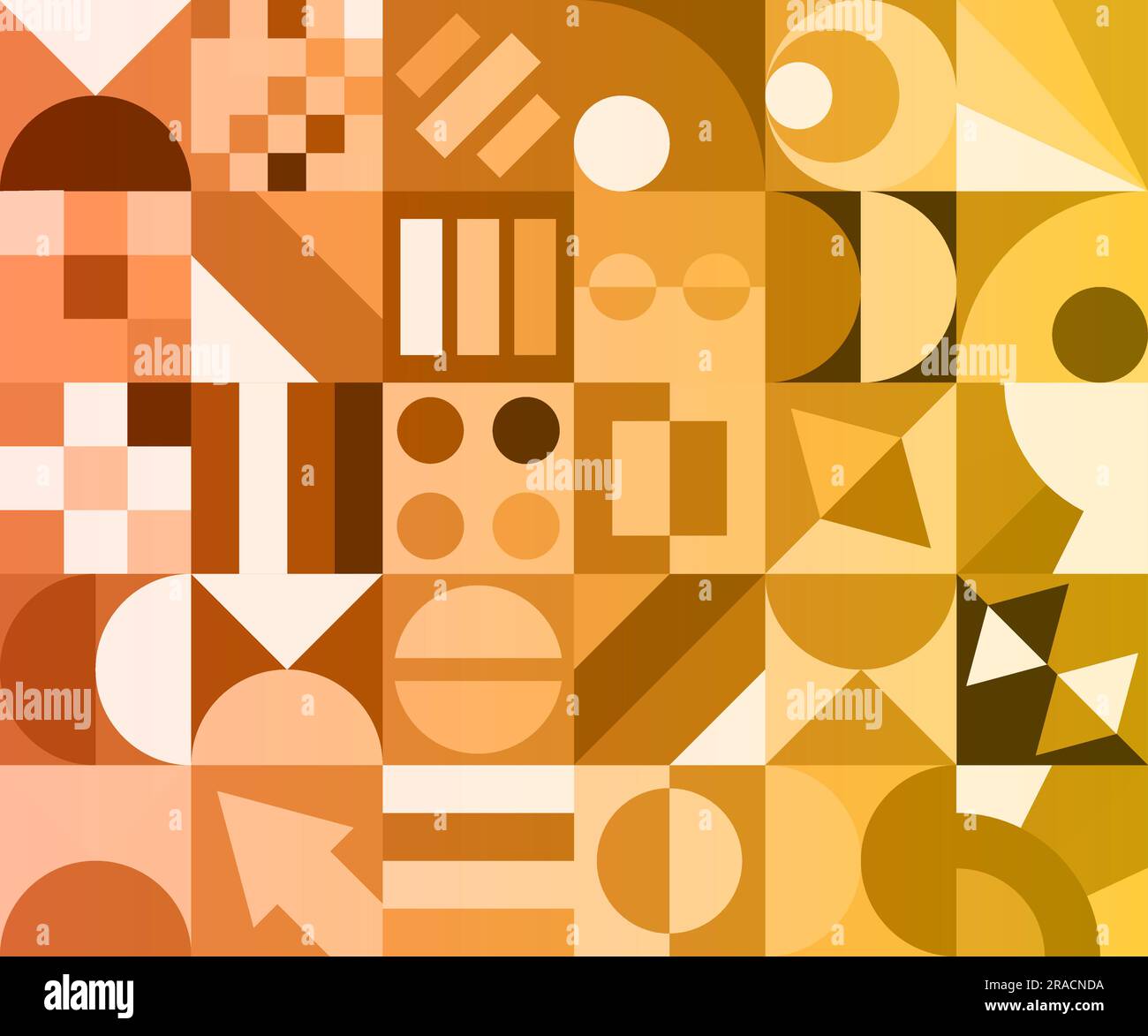 Seamless pattern of geometric shapes. Abstract art idea for wall design ...