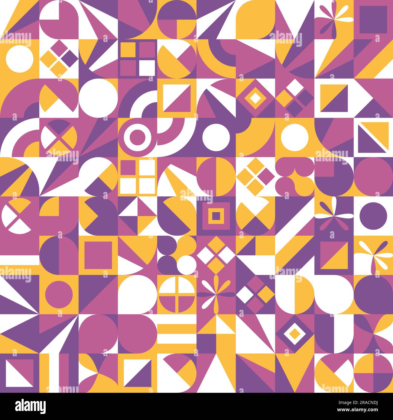 Abstract seamless pattern of arbitrary geometric shapes. Template for ...