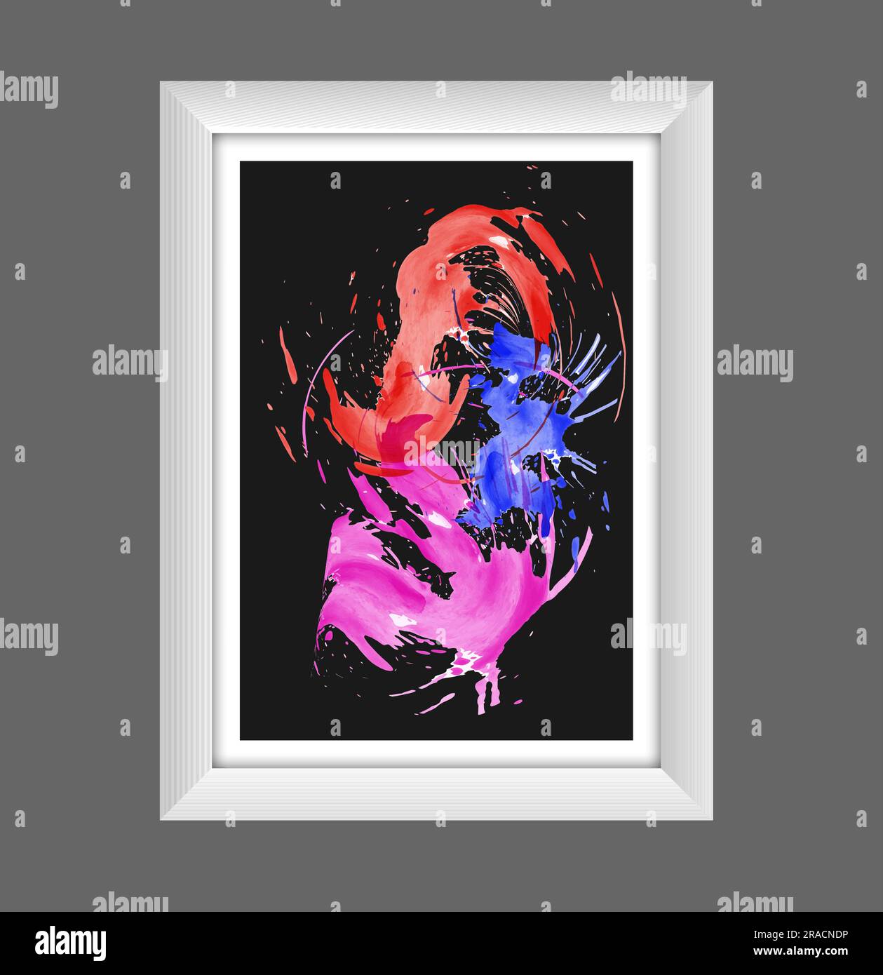 Abstract art. The idea of wall design. Painting with a colorful ...