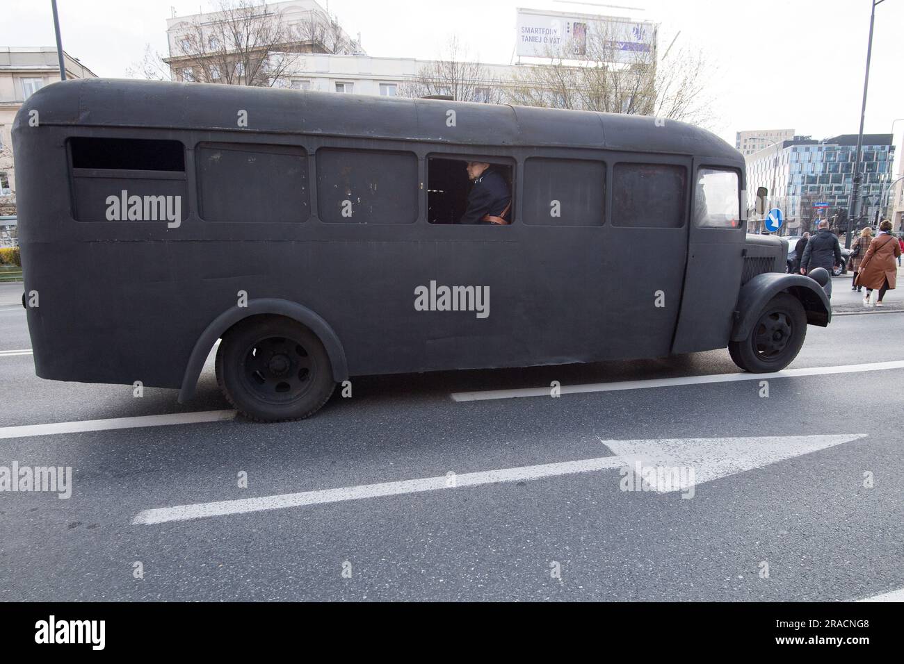 Reproduction of a Chornyj Voron, Mercedes Benz black prisoner transport ...