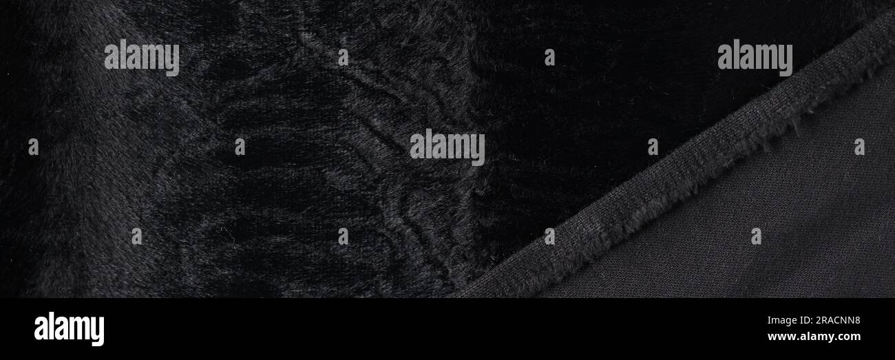 Smooth soft dirty black color furry, fluffy texture Stock Photo - Alamy