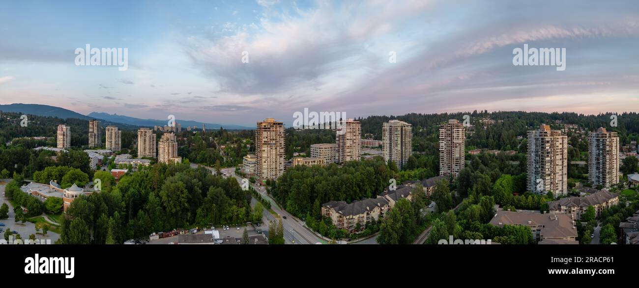 Residential Neighborhood and Apartment Buildings in Suburban City Stock ...