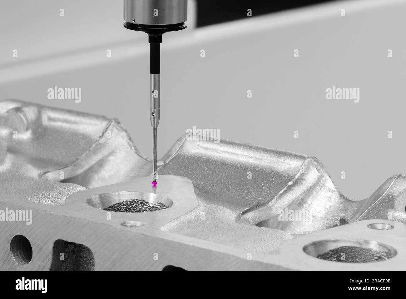 Quality control on milling CNC machine, coordinate measuring machine ...