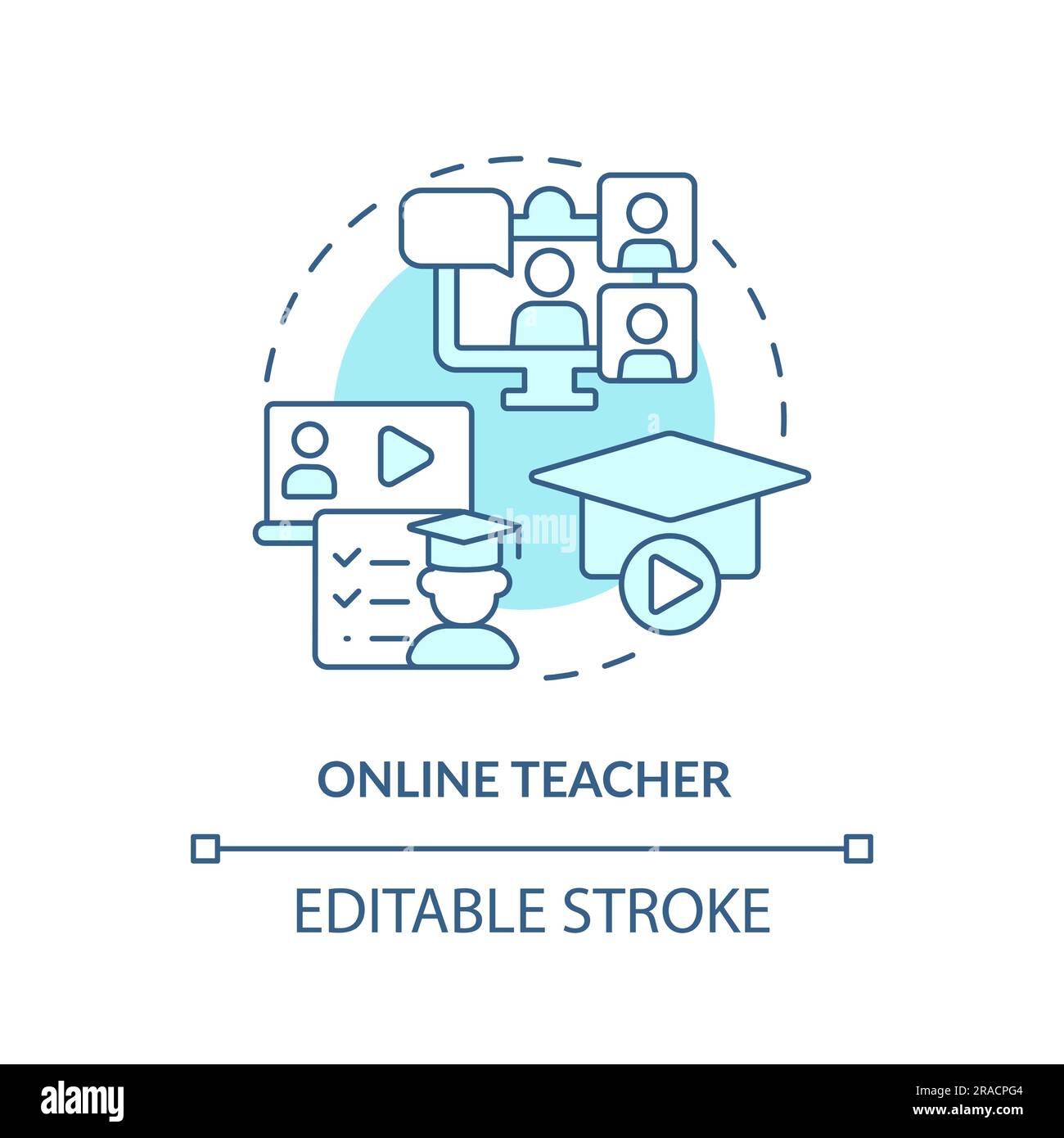 Remote classroom internet classroom Stock Vector Images - Alamy