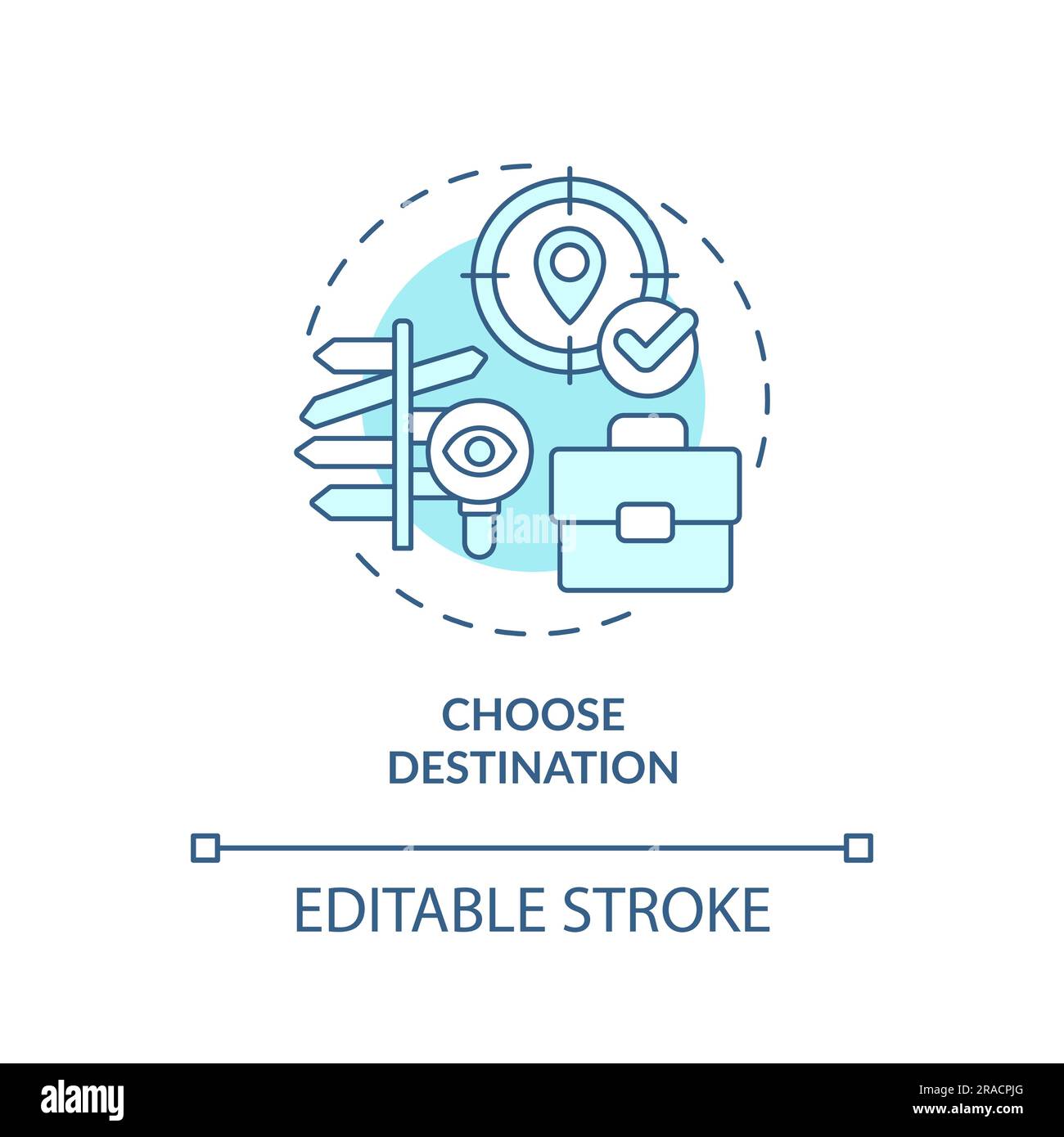 Choose destination turquoise concept icon Stock Vector Image & Art - Alamy