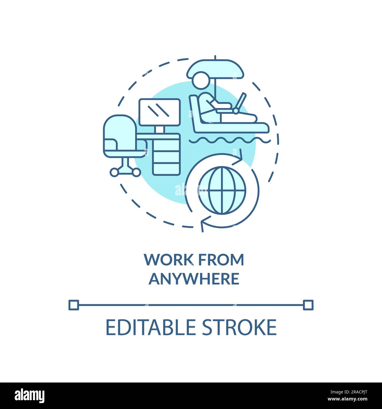 Work for anywhere Stock Vector Images - Alamy