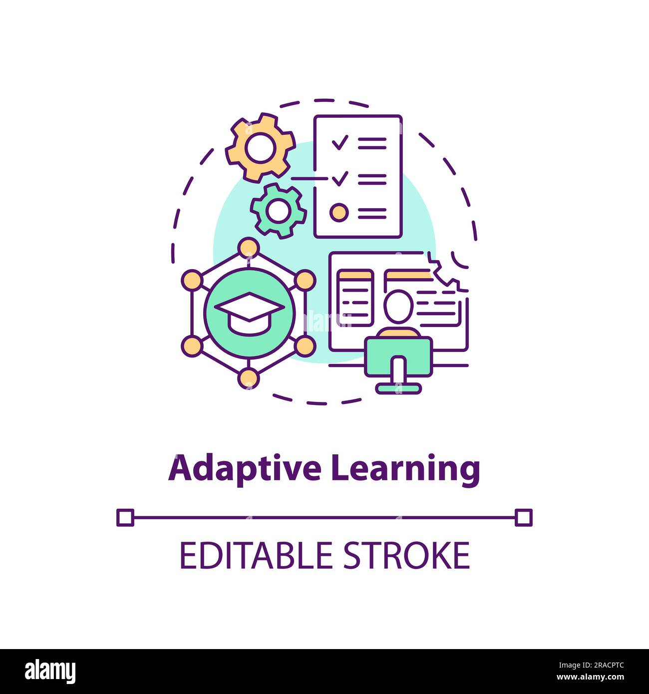 Adaptive learning in AI education concept icon Stock Vector Image & Art ... Adaptive learning in AI education concept icon Stock Vector Image & Art ...