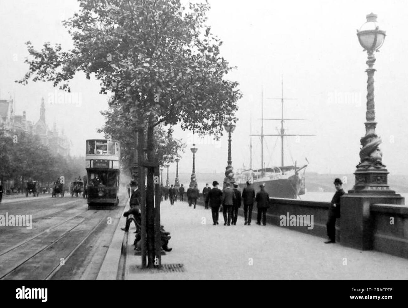 Tram, The Embankment, London, early 1900s Stock Photo - Alamy