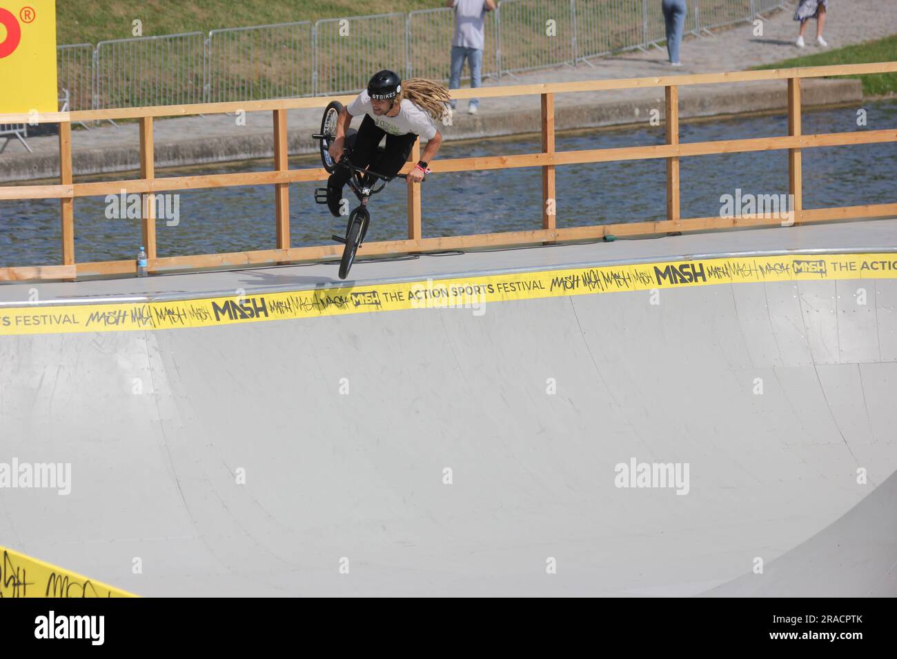 Munich Mash, BMX Freestyle challenge,, 2023, competitor Tom Justice ...