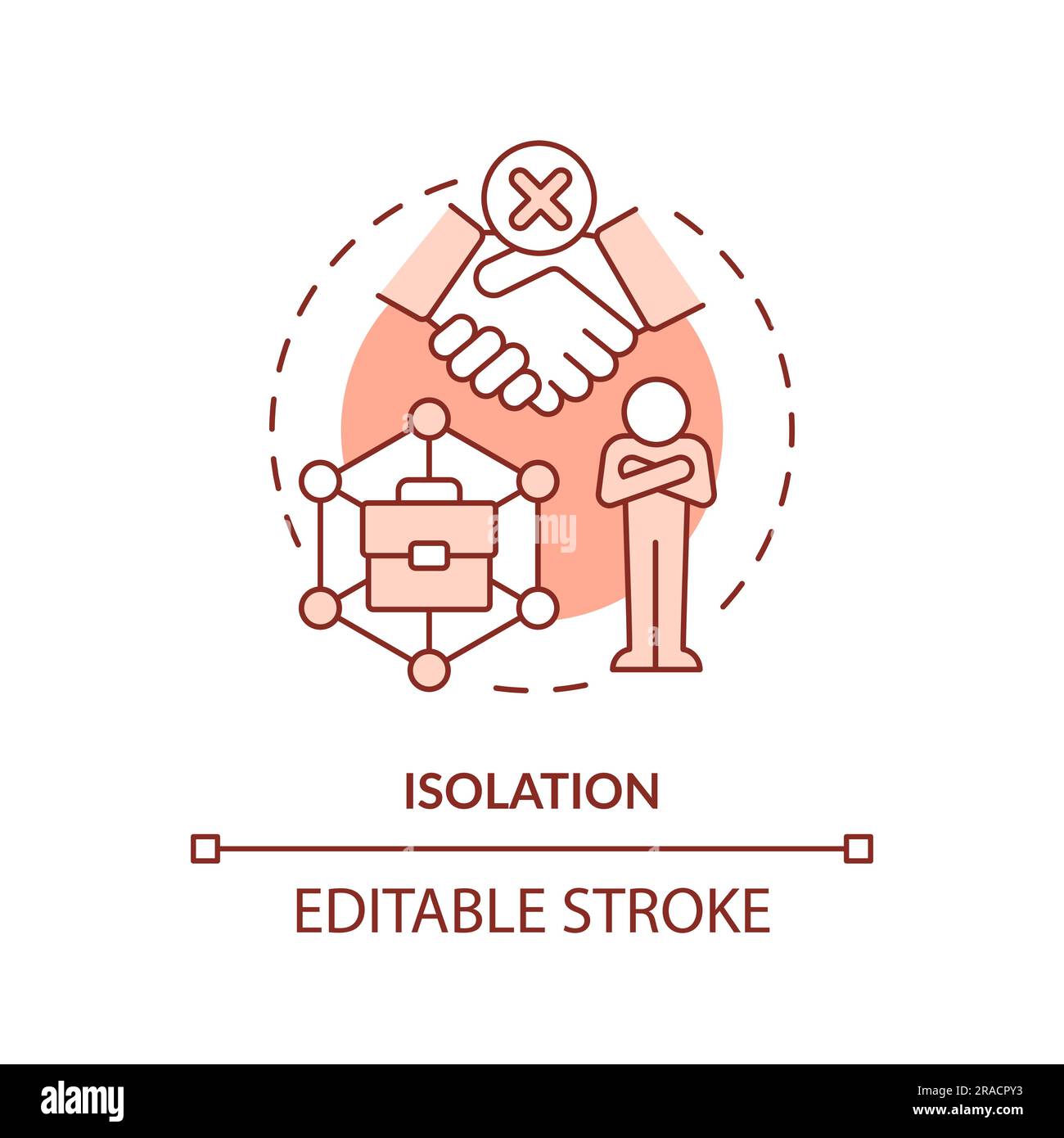 Isolation red concept icon Stock Vector Image & Art - Alamy
