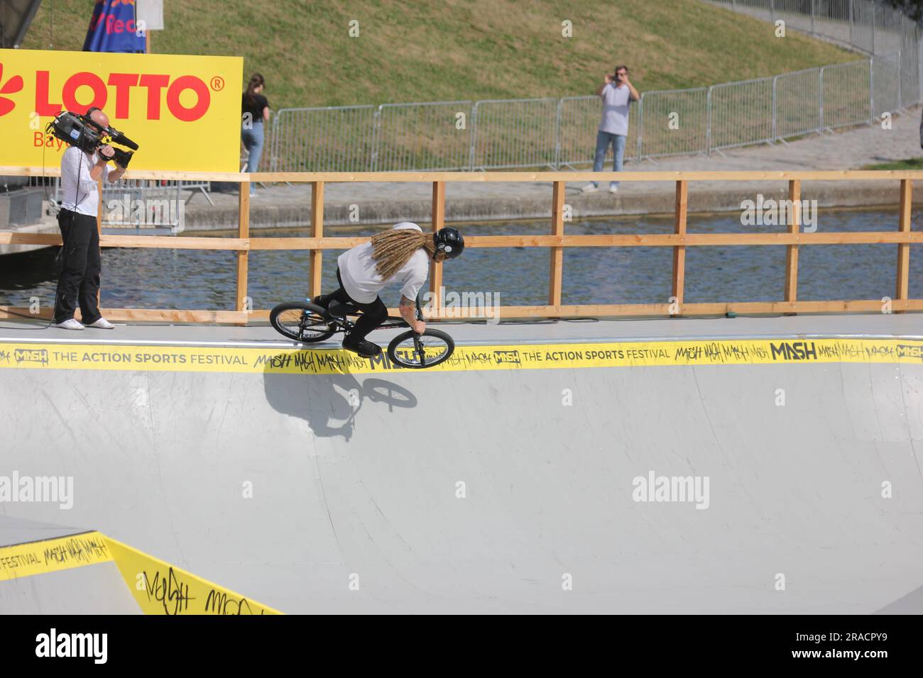 Munich Mash, BMX Freestyle challenge,, 2023, competitor Tom Justice ...