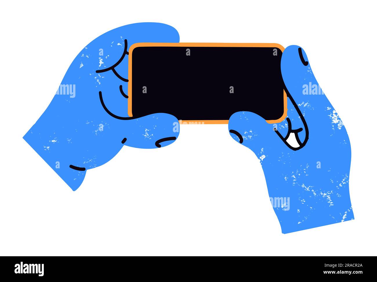 Hands holding cell phones Stock Vector Images - Alamy