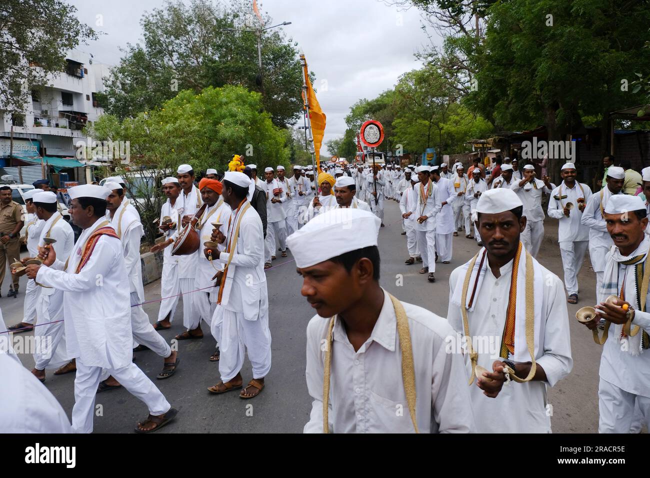 24 June 2023, Solapur, India, Shegaon Gajanan Maharaj Palkhi Sohala ...