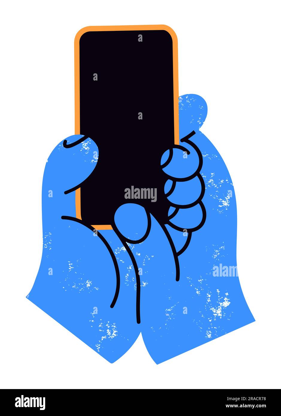 hands holding mobile phones with social media icons Stock Vector Image ...