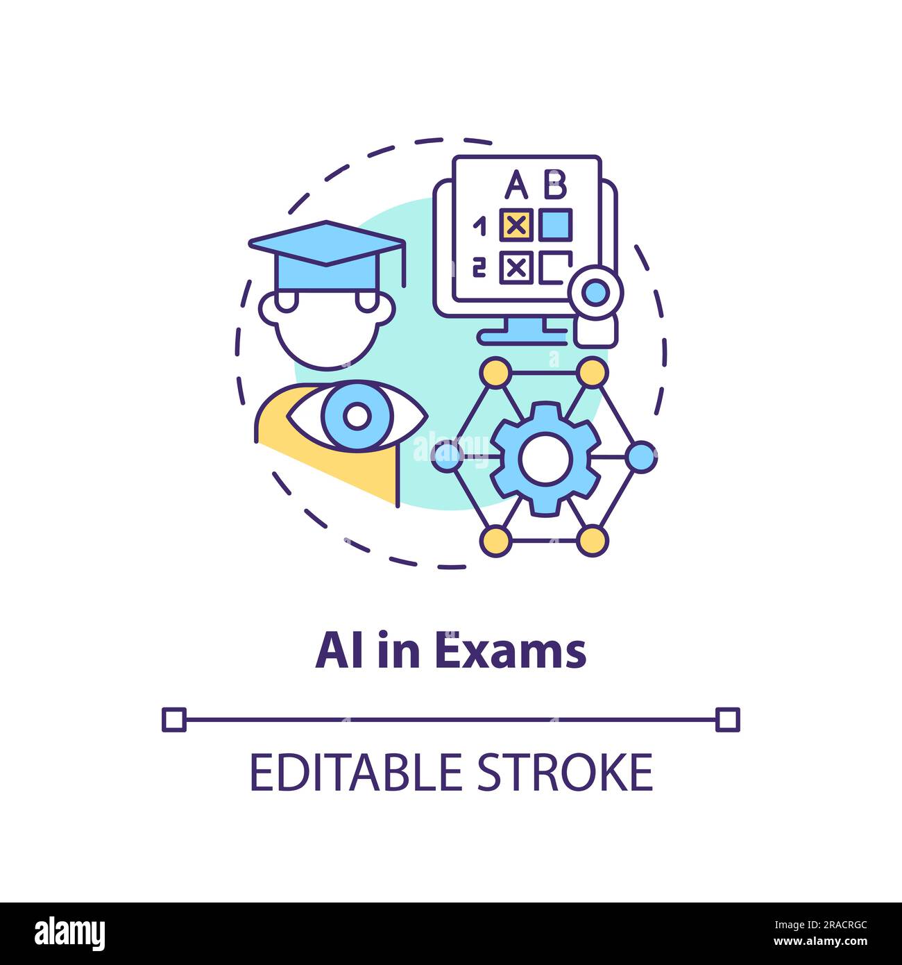 AI in exams multicolor concept icon Stock Vector Image & Art - Alamy