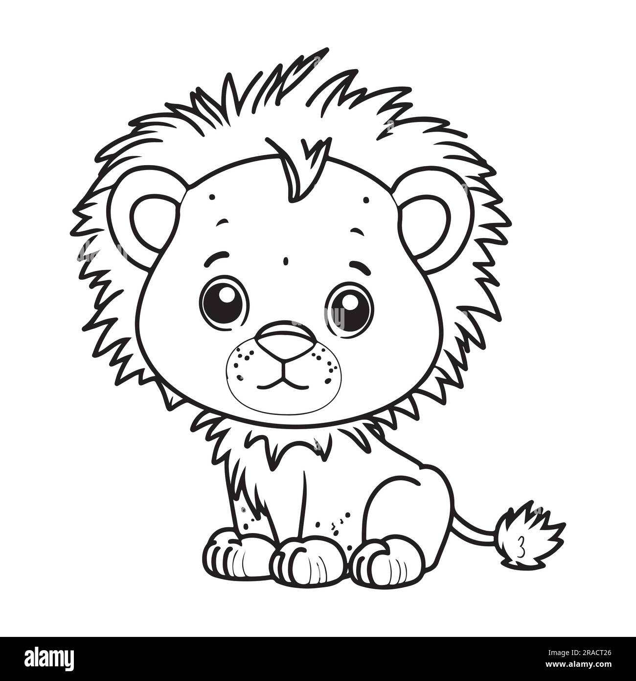Cute Baby Lion Coloring Pages
