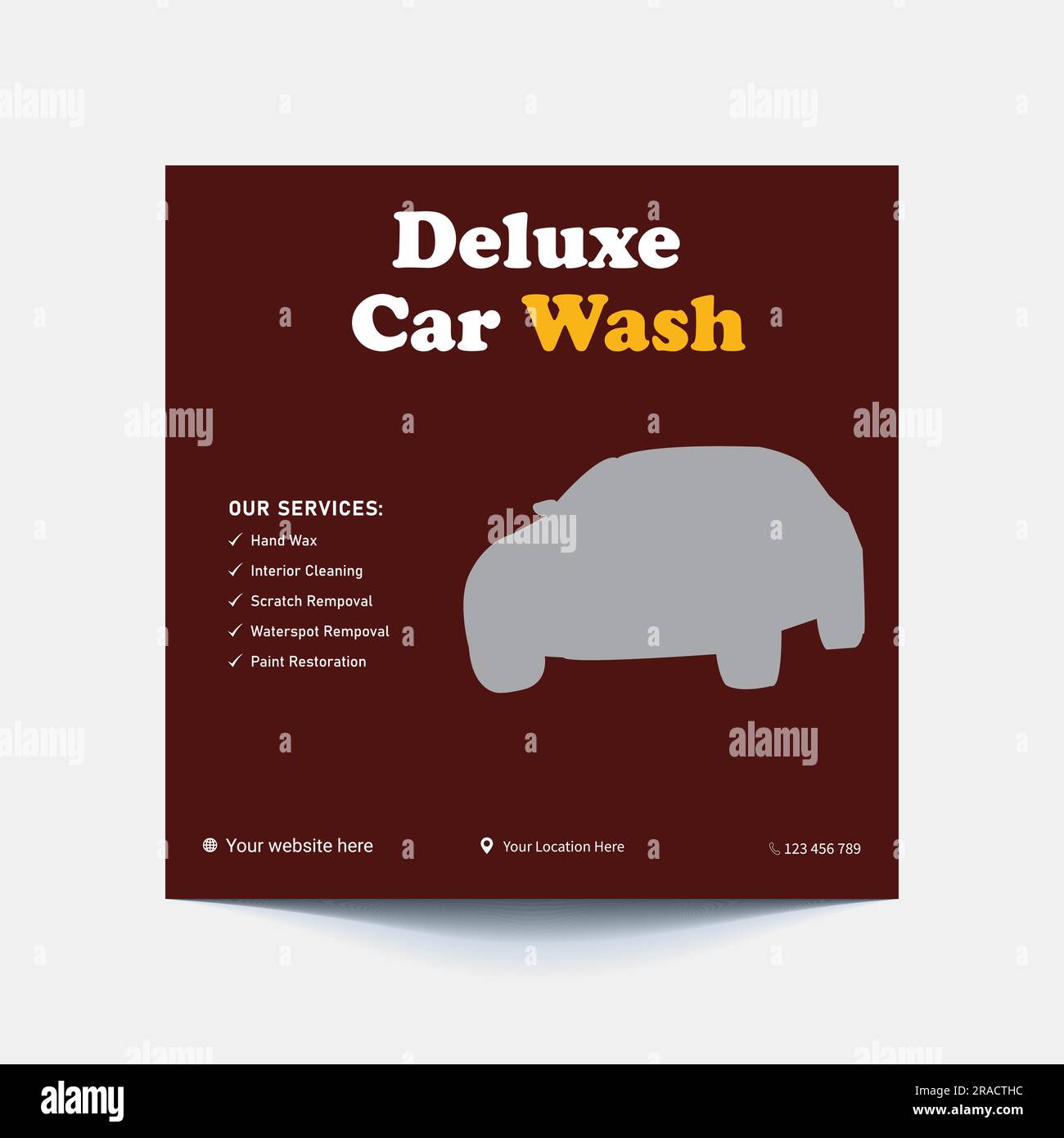 Car Washing Service Social Media Post banner design. Car Washing Social ...