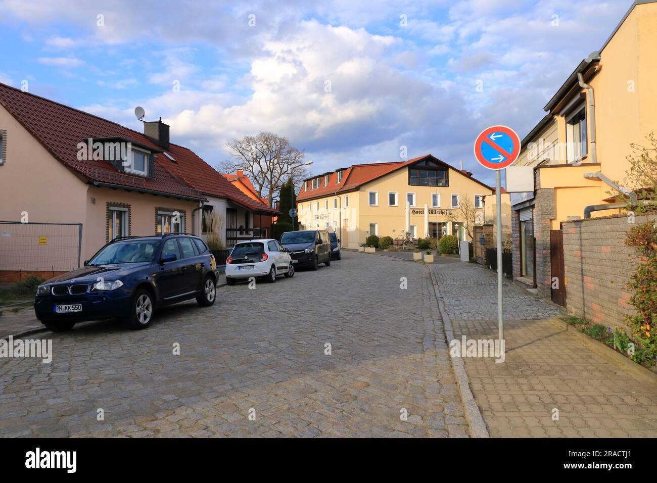 April 5 2023 - Caputh, Brandenburg in Germany: Street view of the small ...