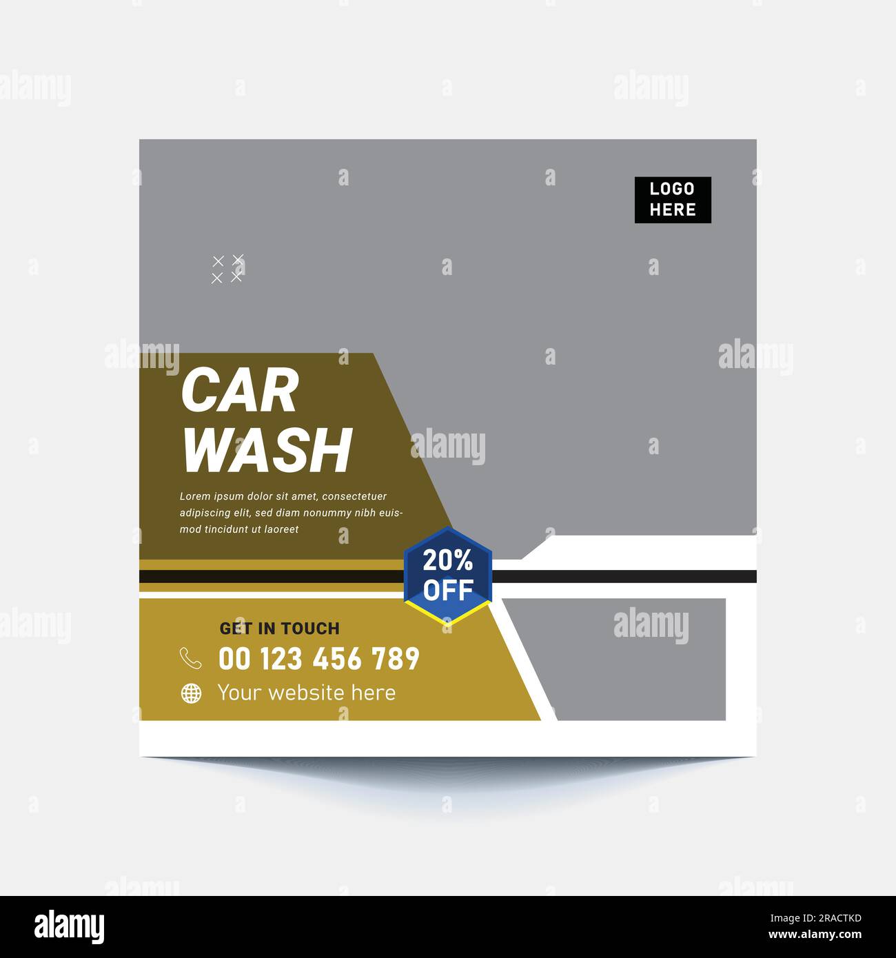 Car Washing Service Social Media Post banner design. Car Washing Social ...