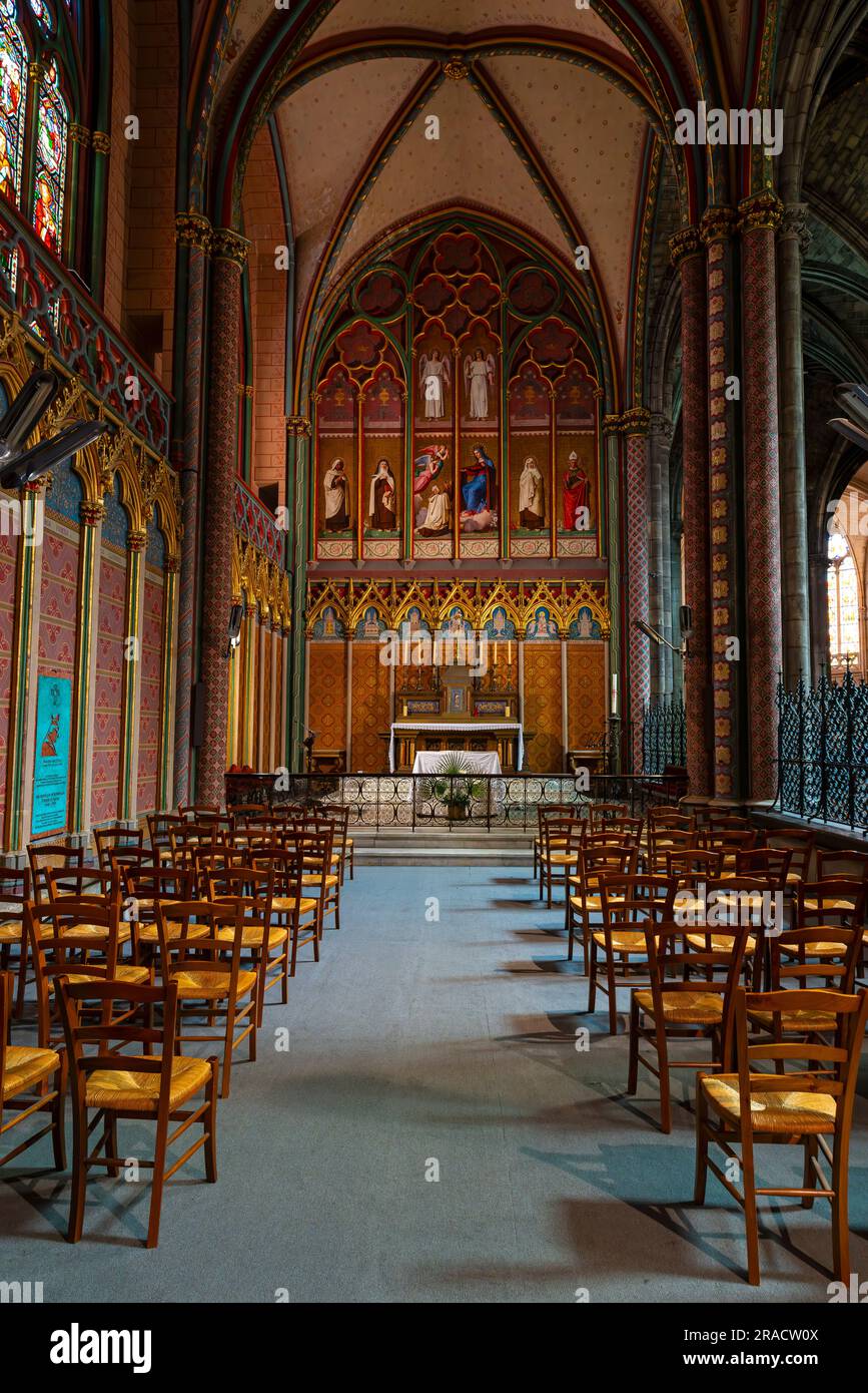 Chapel of the Virgin, at the east end of apse, Chapelle du Mont-Carmel ...