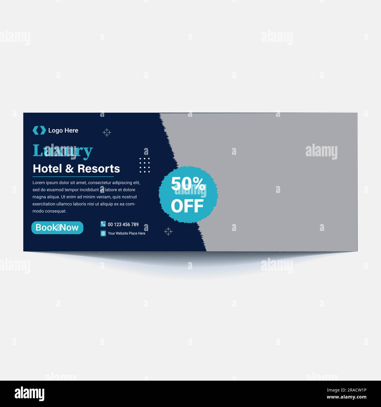 Luxury hotel web banners of standard size with a place for photos Stock ...