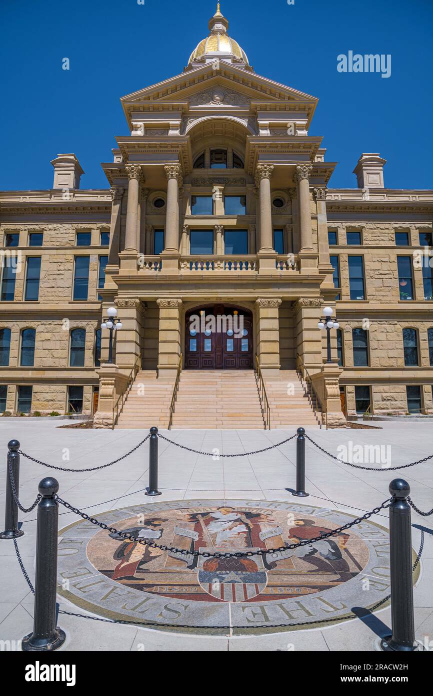 Wyoming, WY, USA - May 10, 2022: The huge outside preserve grounds of ...