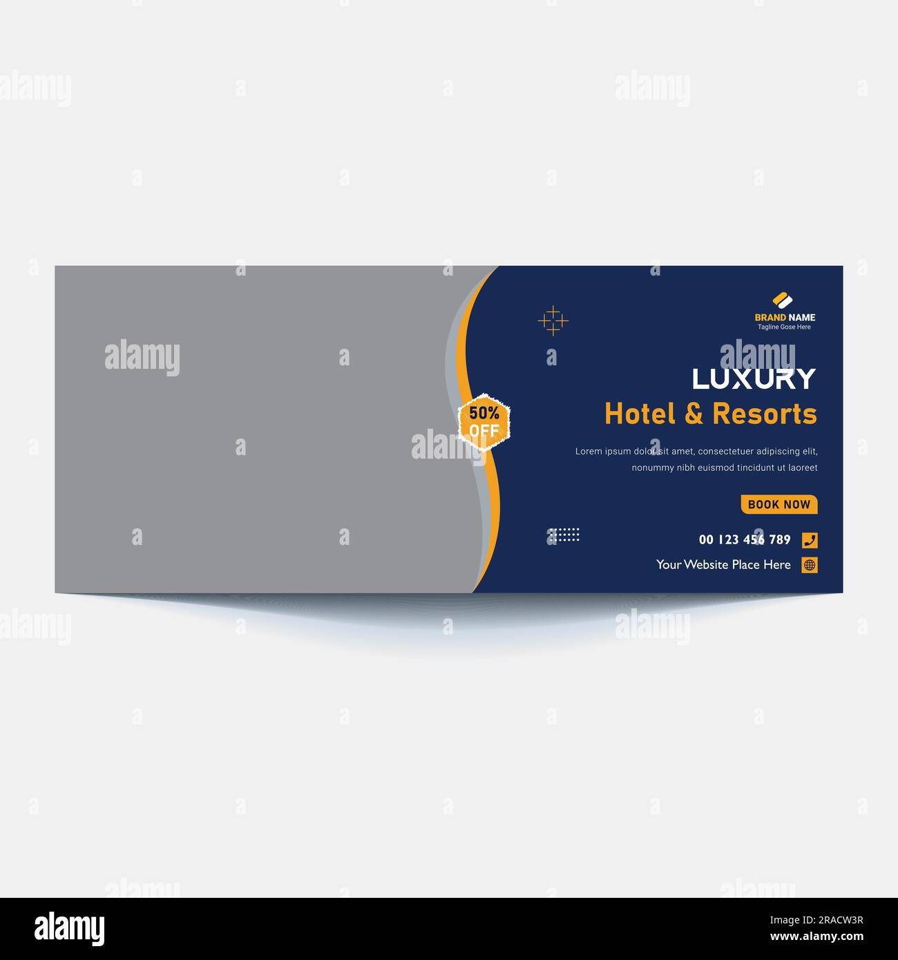 Luxury hotel web banners of standard size with a place for photos Stock ...