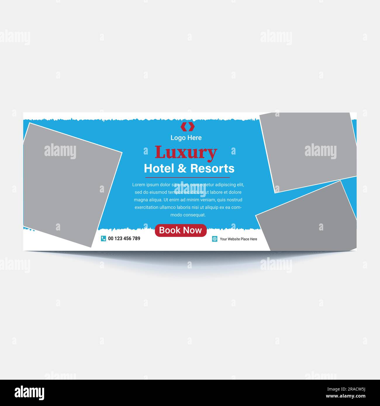 Luxury hotel web banners of standard size with a place for photos Stock ...