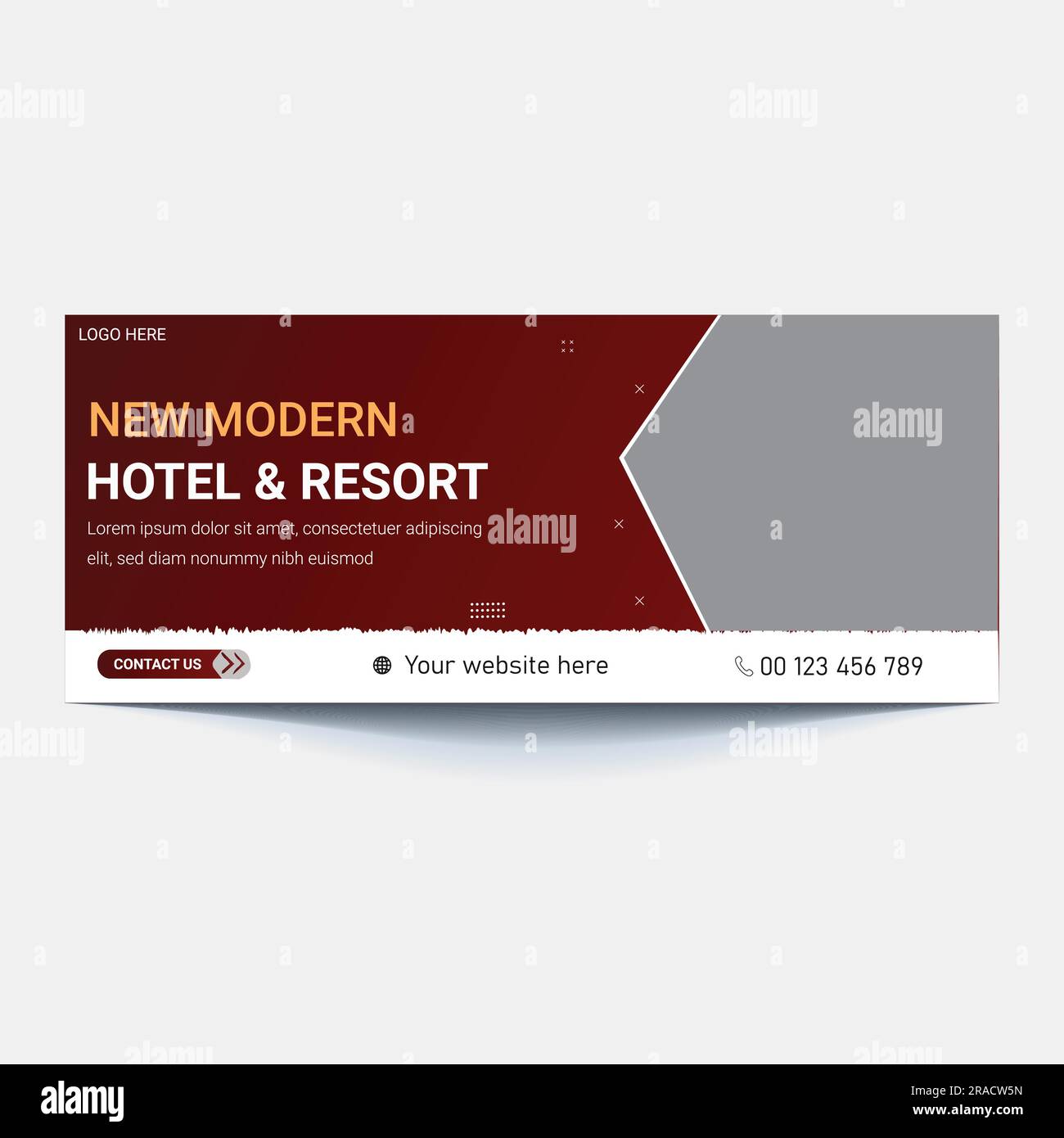 Luxury hotel web banners of standard size with a place for photos Stock ...