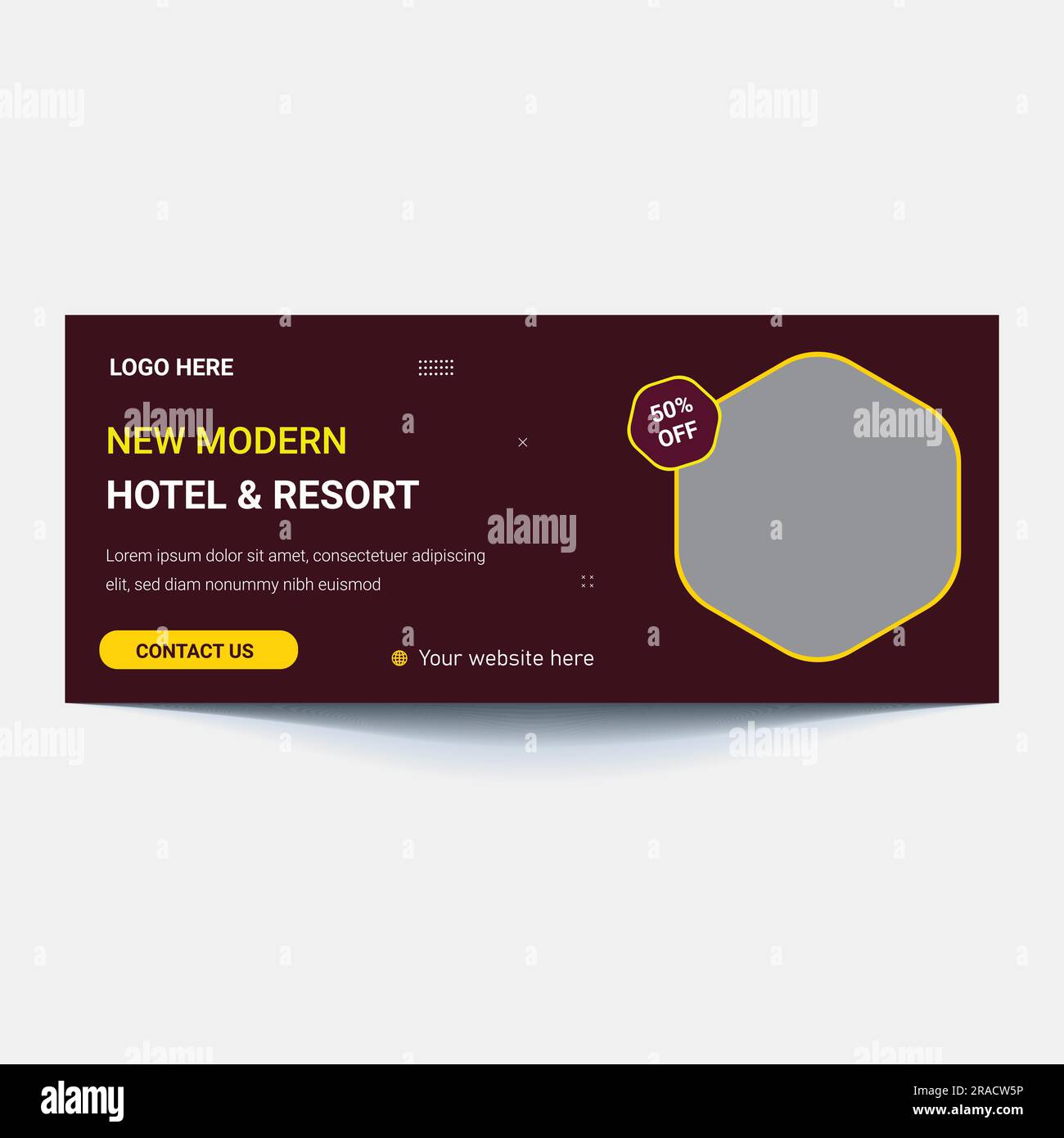 Luxury hotel web banners of standard size with a place for photos Stock ...