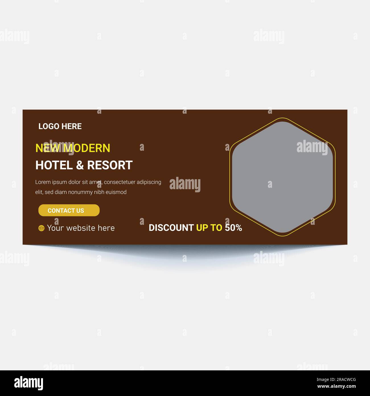 Luxury hotel web banners of standard size with a place for photos Stock ...