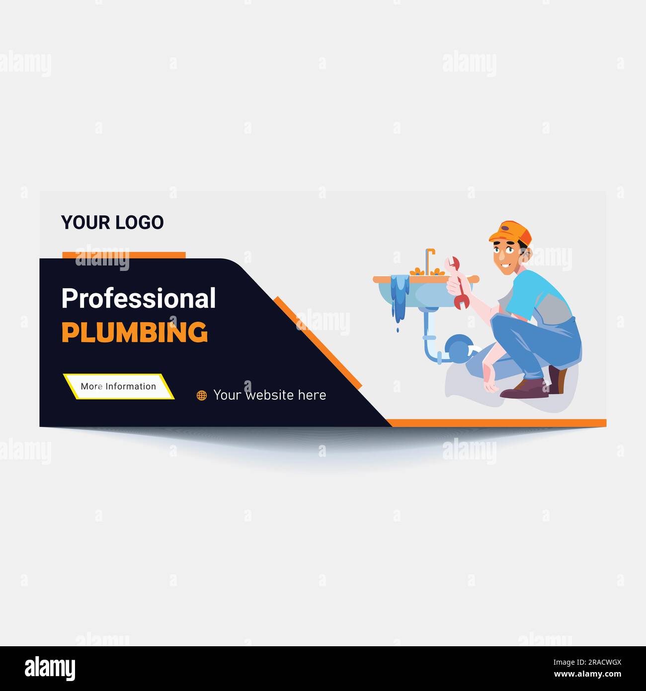 Plumbing service web banner template, Handyman service banner, cover ... Plumbing service web banner template, Handyman service banner, cover ...