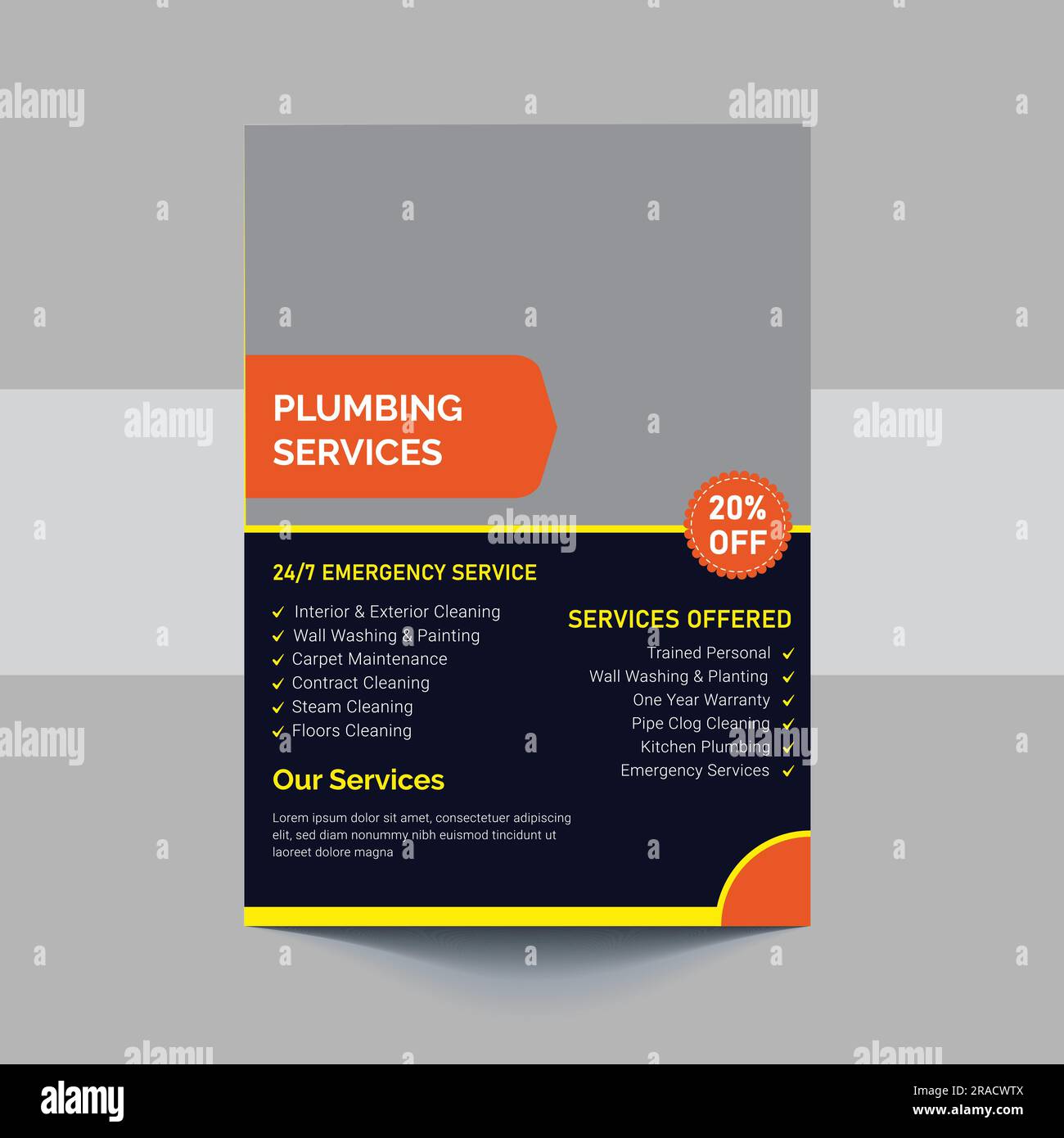plumbing service flyer template. professional plumbing service flyer ...