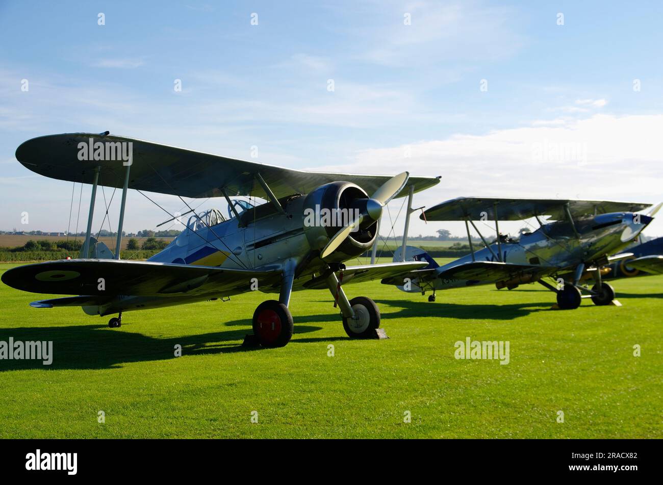 Gloster Gladiator I, G-AMRK, K7985 and Hawker Hart, Shuttleworth ...