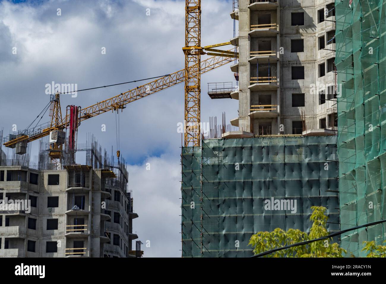 Russia, Moscow. Construction of residential buildings Stock Photo - Alamy