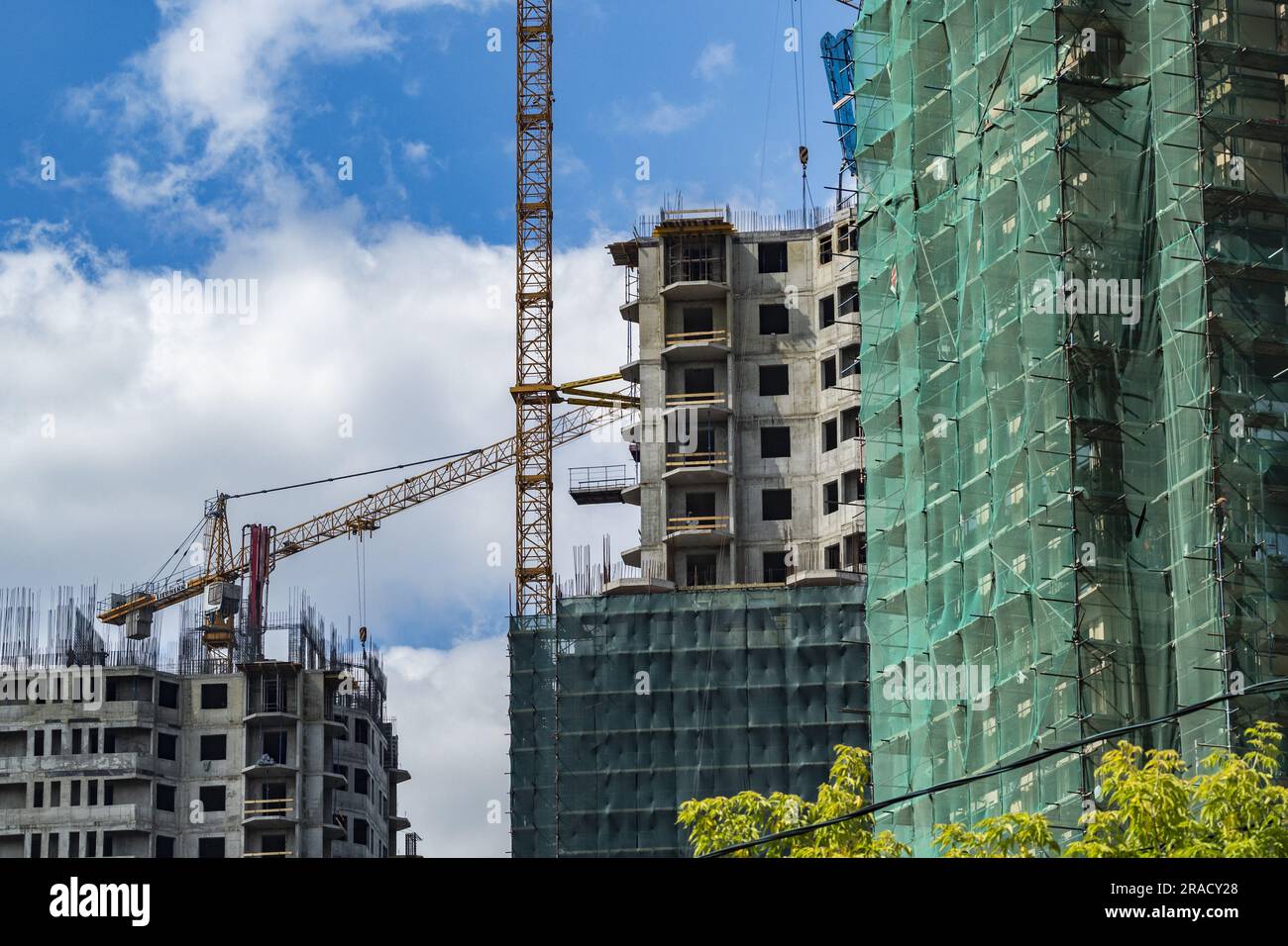 Russia, Moscow. Construction of residential buildings Stock Photo - Alamy