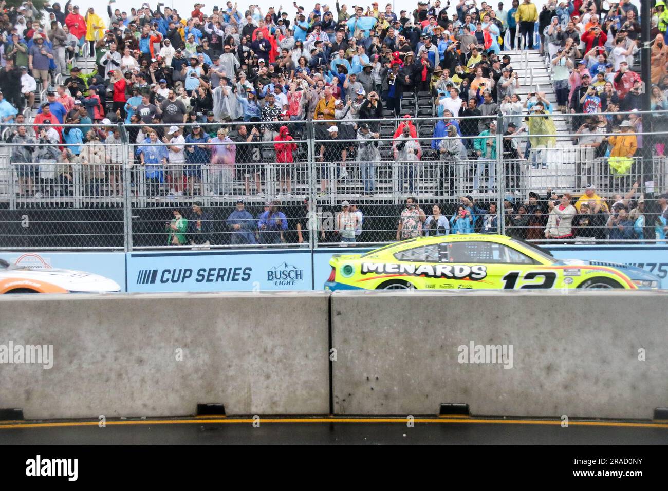 The race cars do laps on the course of the NASCAR Cup Series Chicago ...