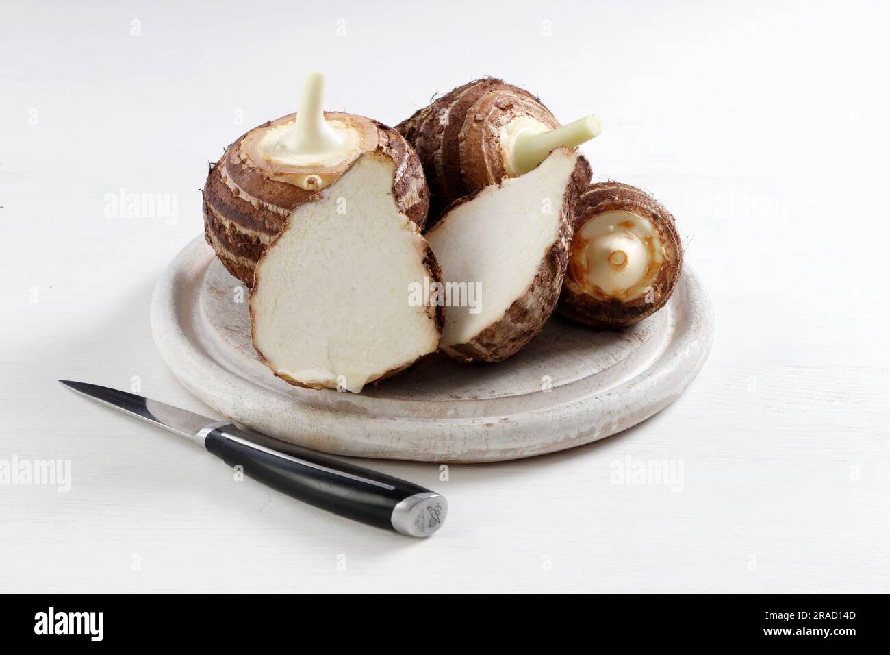 Taro roots (Colocasia esculenta Stock Photo - Alamy