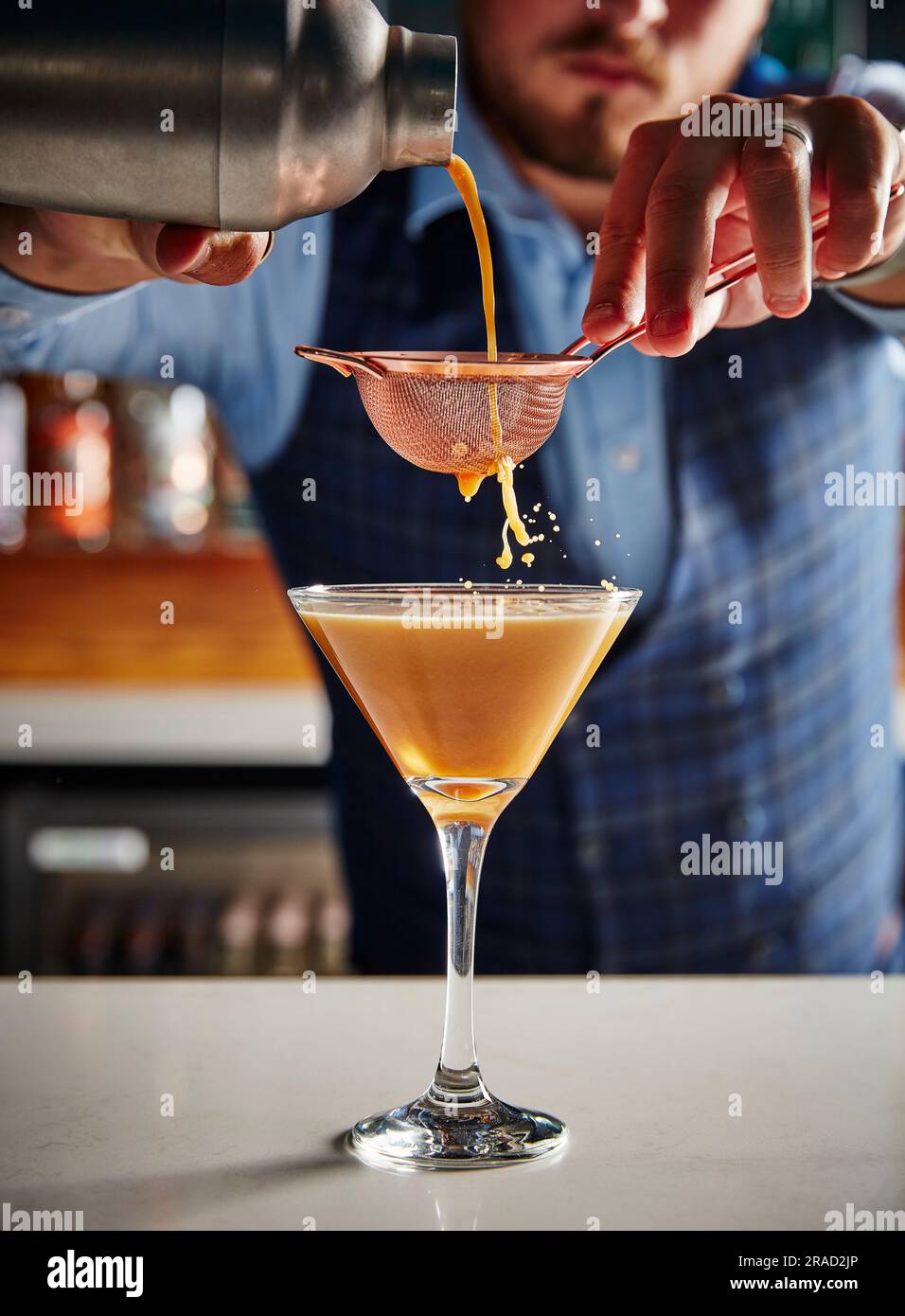 Making an Espresso Martini Stock Photo - Alamy