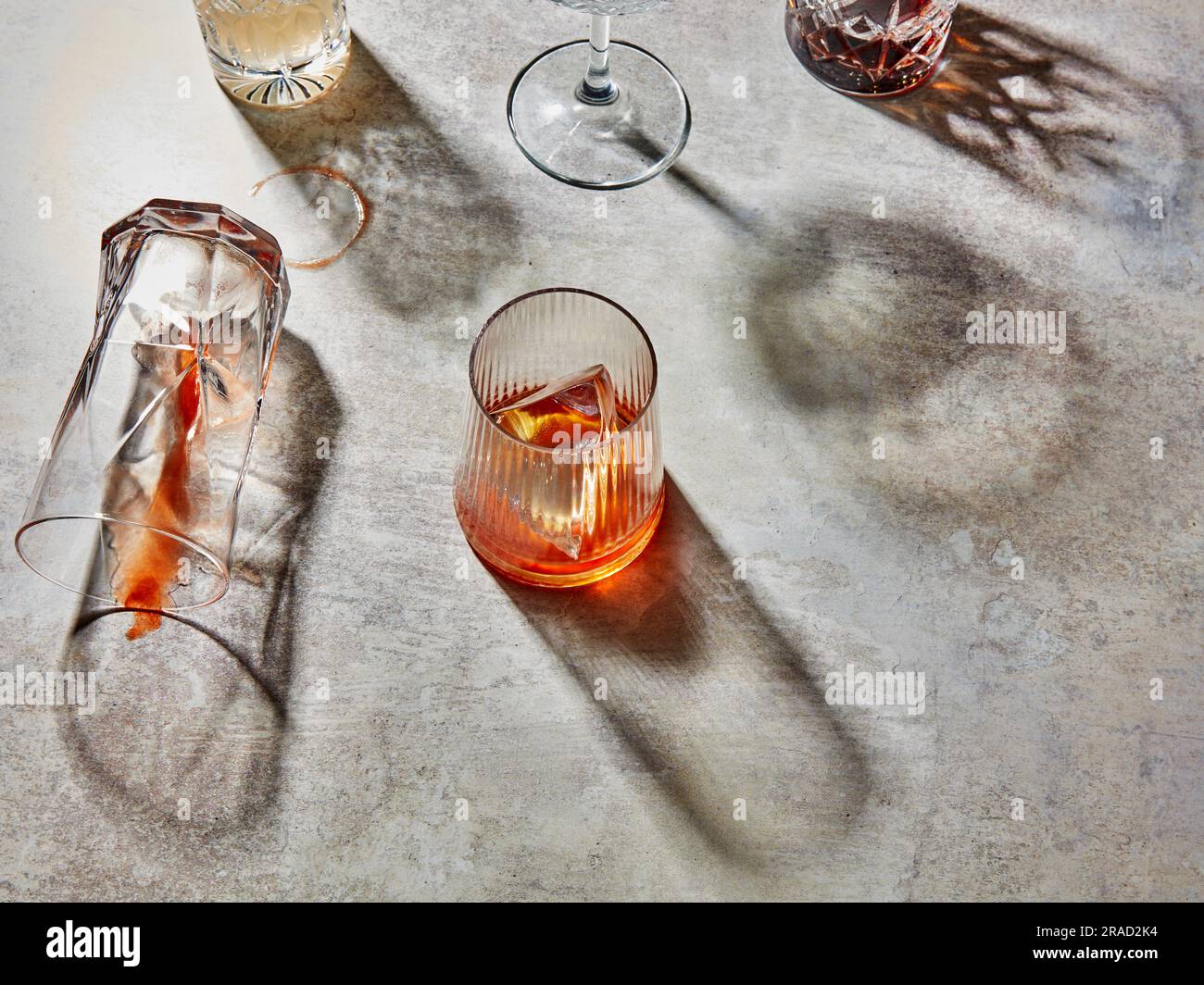 The Usual Suspects (cocktail with rum, syrup and angostura Stock Photo ...