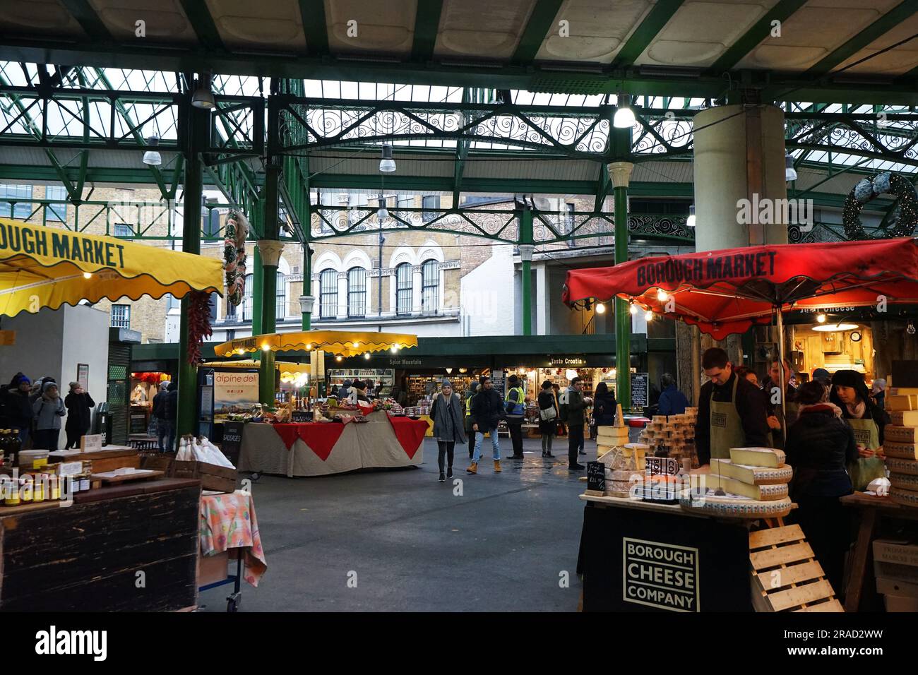 Exterior European decoration and architecture of 'Borough market' , one ...