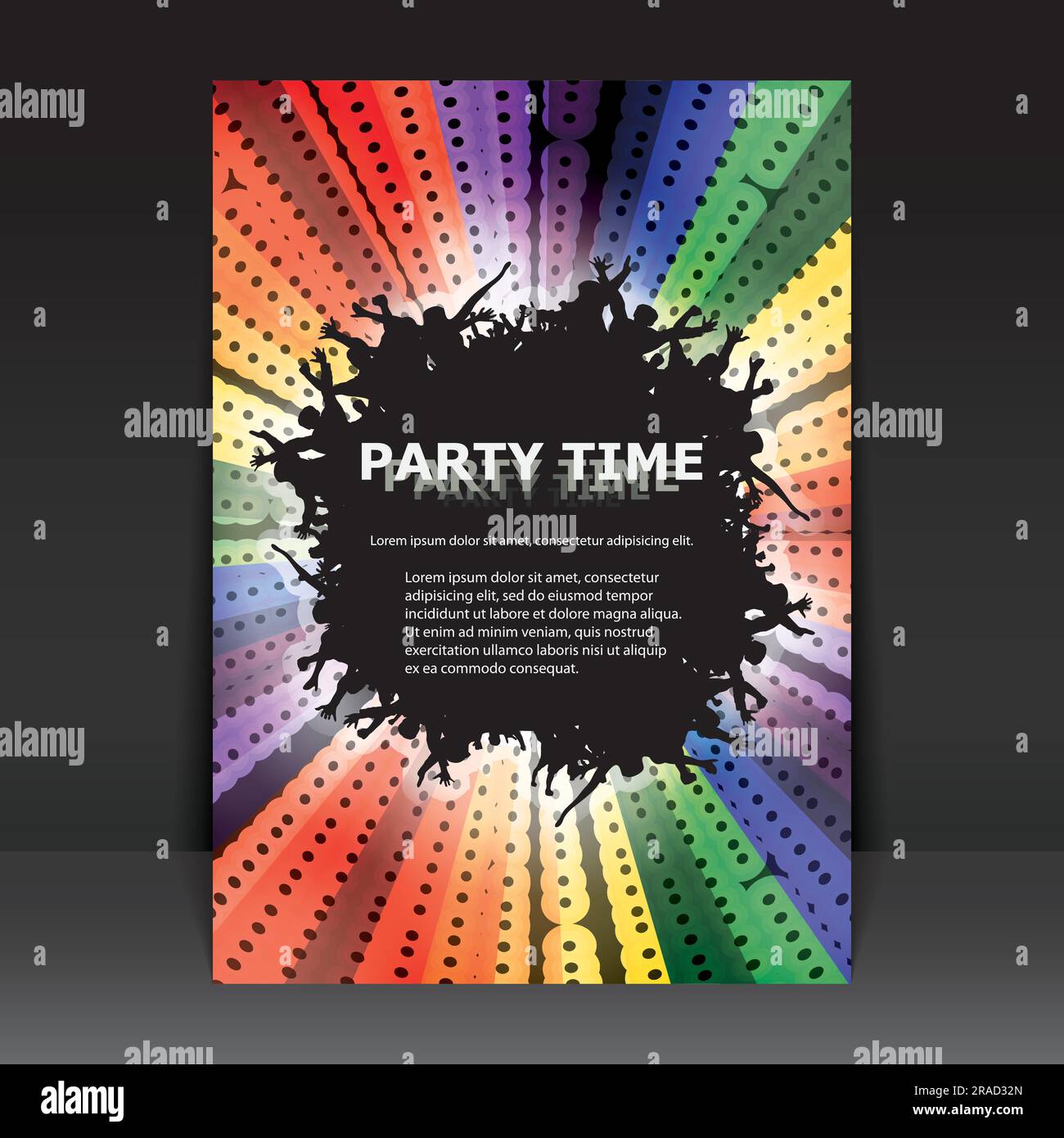 Flyer Design - Party Time Stock Vector Image & Art - Alamy