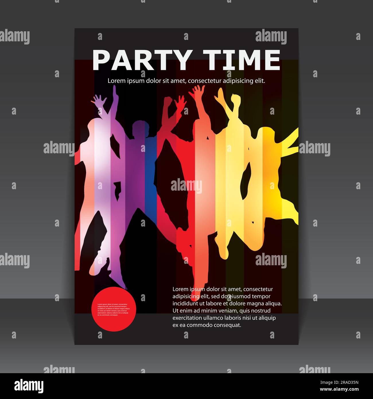 Flyer Design - Party Time Stock Vector Image & Art - Alamy
